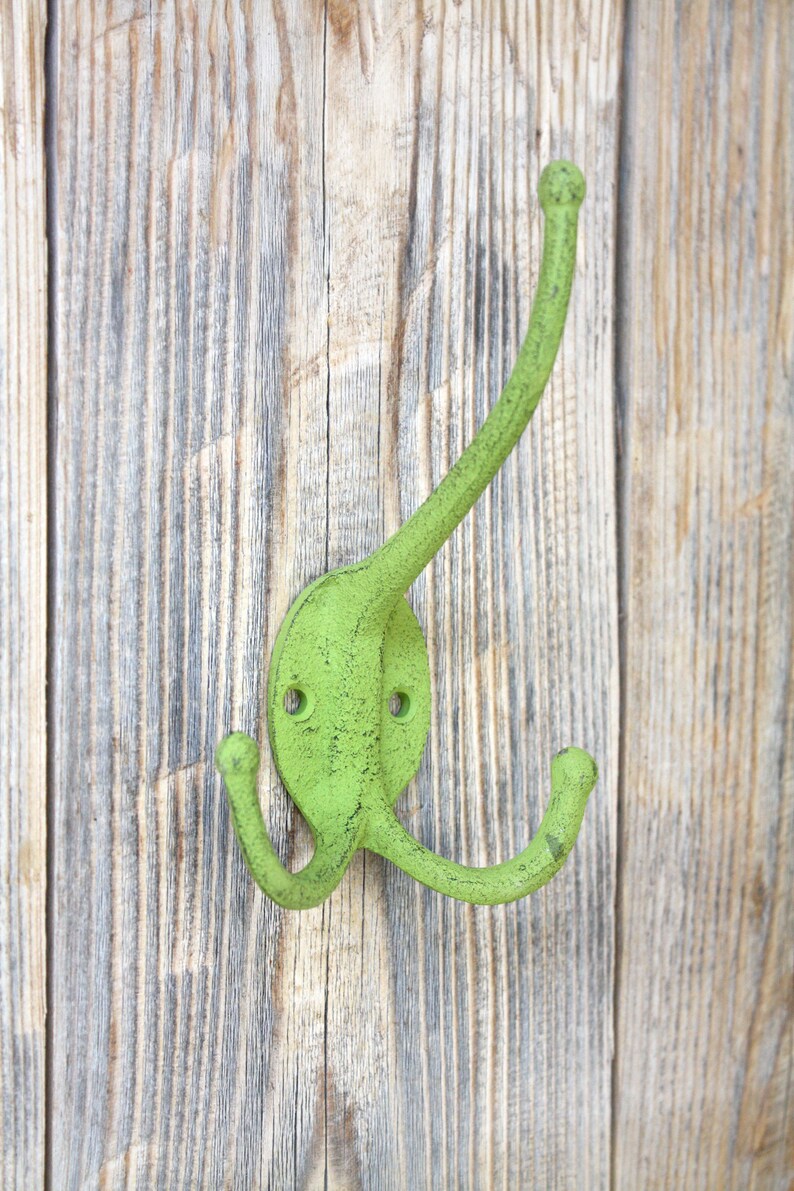Classic Colourful Triple Coat Hooks Mudroom Cast Iron Coat | Etsy