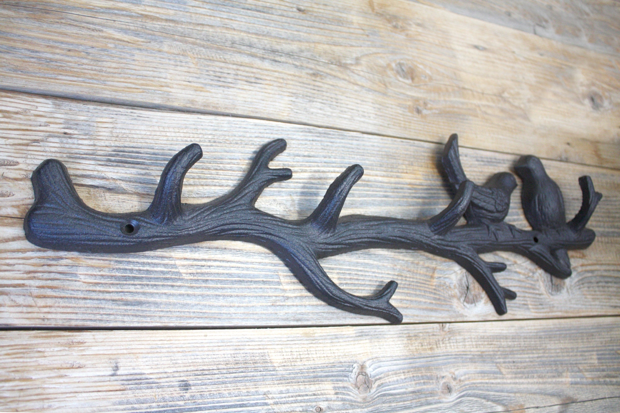 Large Birds on a Branch Key Rack Cast Iron Key Rack | Etsy