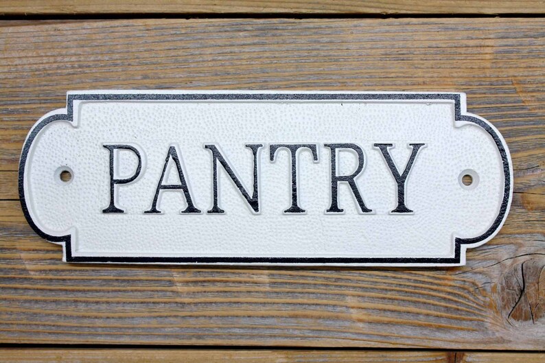 Pantry Door Sign Cast Iron Pantry Kitchen Plaque - Etsy