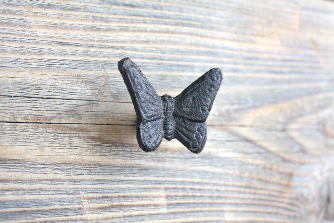 Butterfly Drawer Knobs, Dresser Handles, Cast Iron Drawer Pulls - Etsy