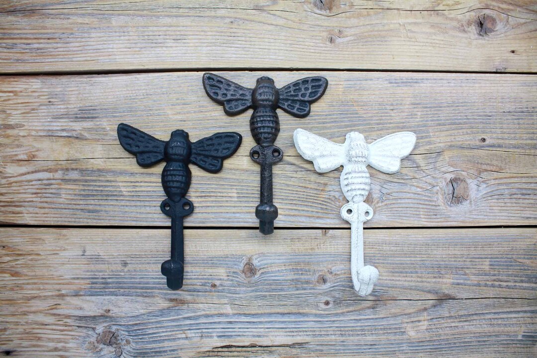 Bumblebee Wall Hooks, Cast Iron Bee Hook - Etsy