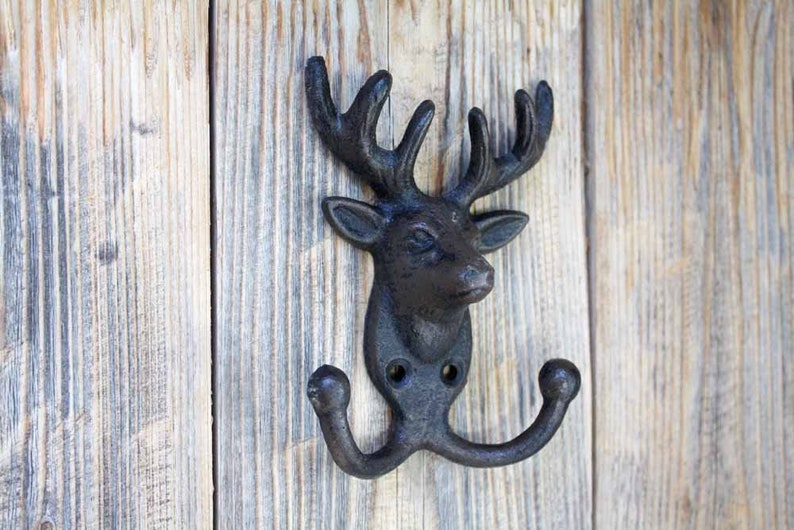Cast Iron Deer Coat Hook | Etsy