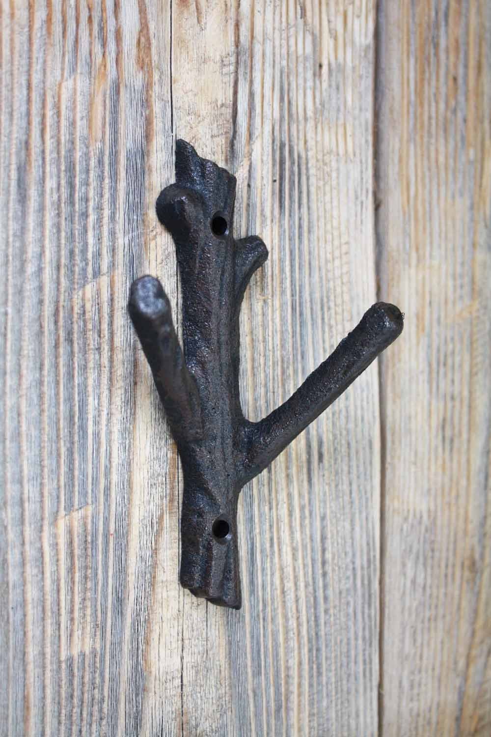Double Tree Branch Hook Cast Iron Entryway Coat Hook | Etsy
