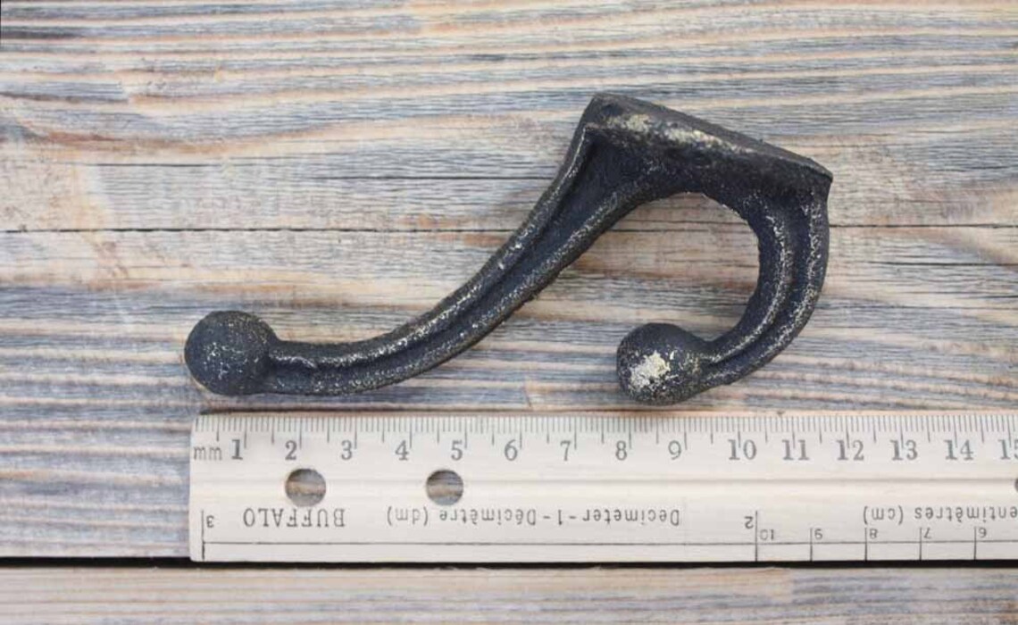 Cast Iron Double Coat Hook Classic Wall Hook | Etsy