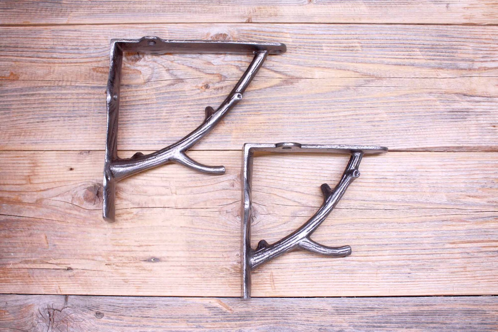 Silver Tree Branch Shelf Bracket Cast Iron Shelf Supports | Etsy
