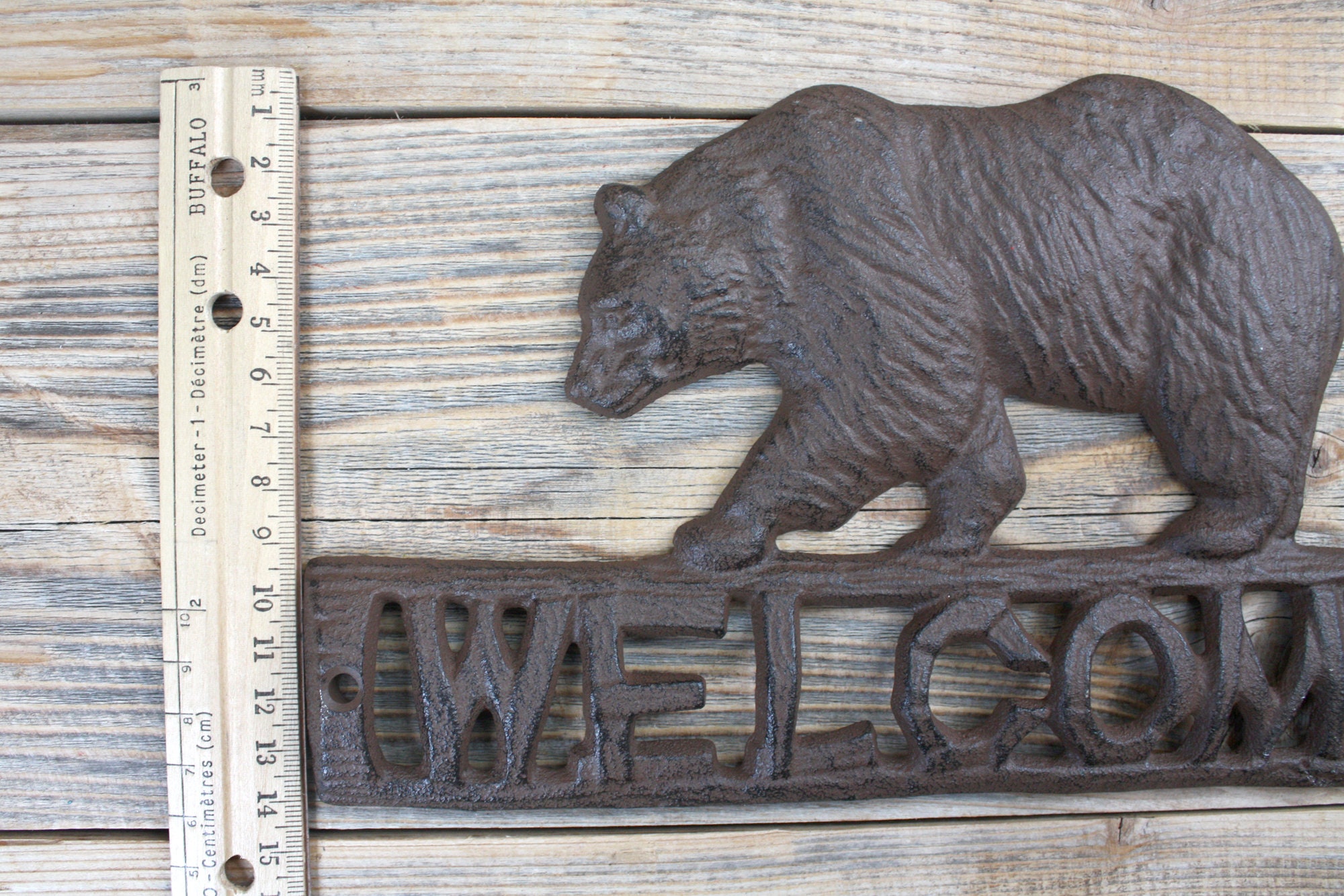 Rustic Bear Welcome Sign Cabin Welcome Sign Lodge Decor | Etsy