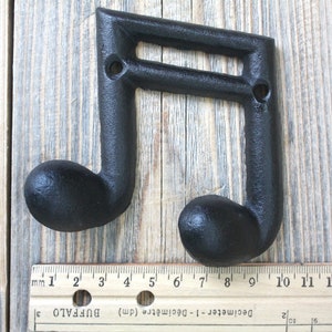 Cast Iron Musical Note Hook, Music Lover Coat Hook, Music Room Decor - Etsy