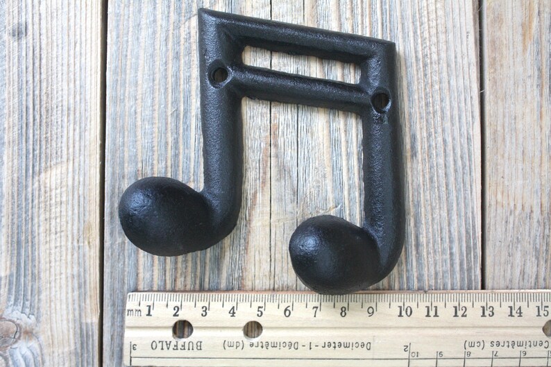 Cast Iron Musical Note Hook Music Lover Coat Hook Music Room | Etsy