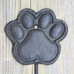 Paw Print Hook, Cast Iron Dog or Cat Paw Hook - Etsy