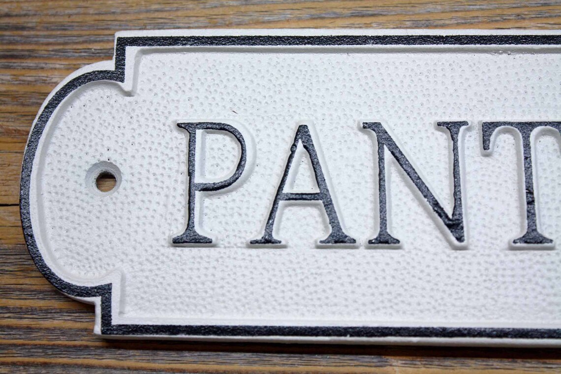 Pantry Door Sign Cast Iron Pantry Kitchen Plaque - Etsy