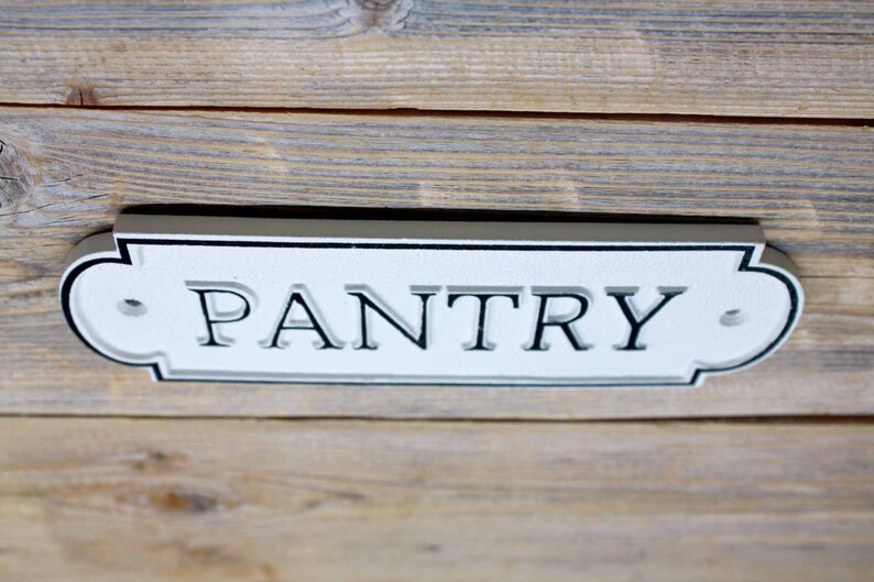 Pantry Door Sign Cast Iron Pantry Kitchen Plaque - Etsy