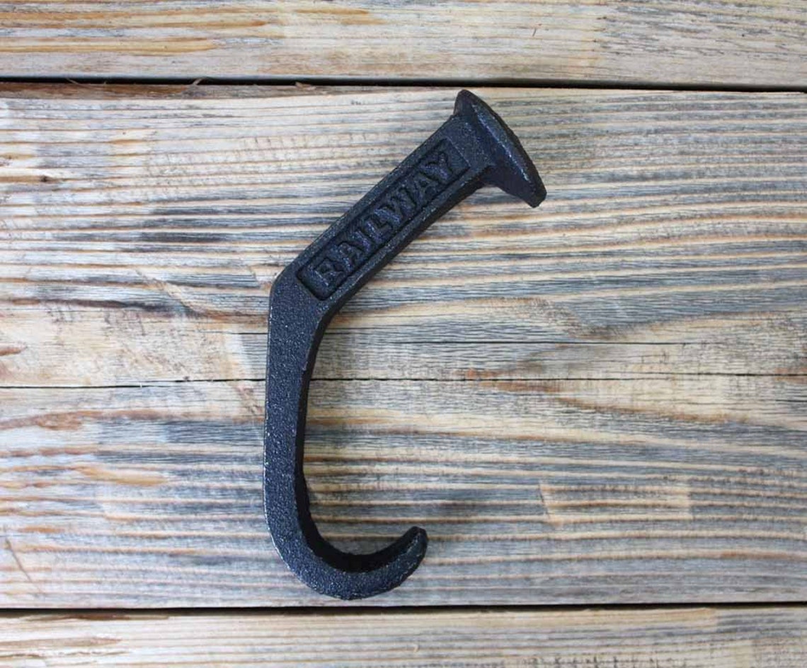 Railroad Spike Hook Cast Iron Railway Coat Hook Strong Metal | Etsy Canada