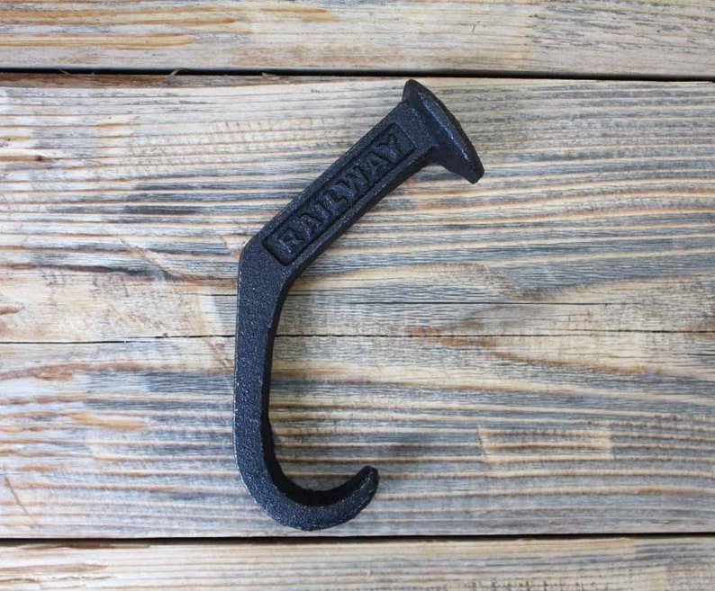 Railroad Spike Hook Cast Iron Railway Coat Hook Strong Metal - Etsy