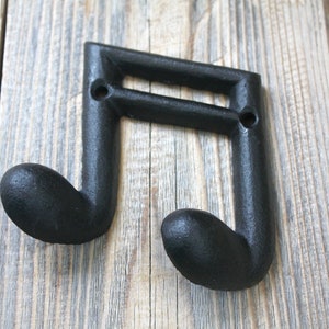 Cast Iron Musical Note Hook, Music Lover Coat Hook, Music Room Decor - Etsy