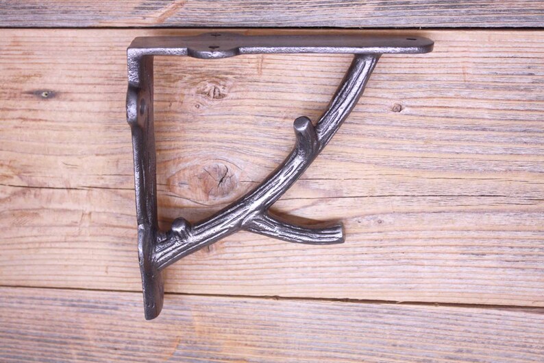 Silver Tree Branch Shelf Bracket Cast Iron Shelf Supports | Etsy