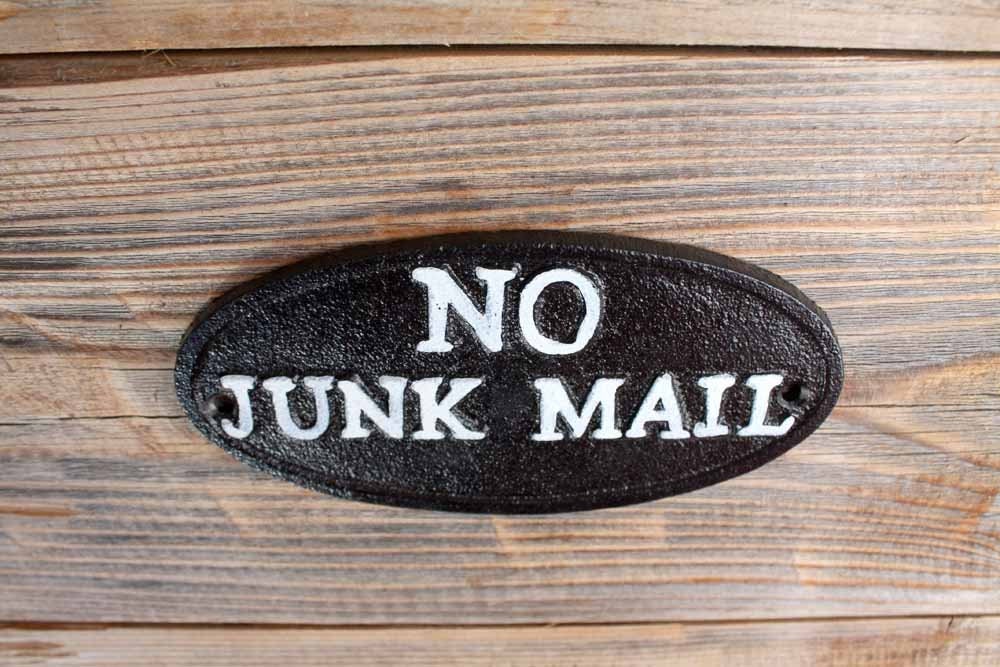 Cast Iron No Junk Mail Sign or Plaque | Etsy