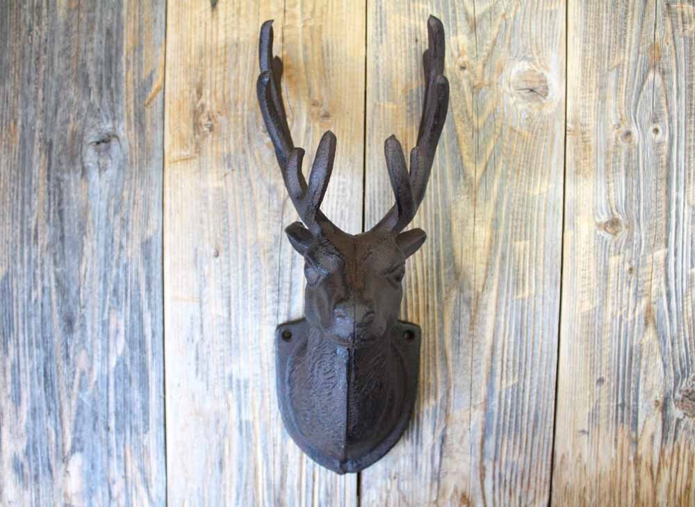 Cast Iron Deer Head Wall Mount Cabin Decor Hunting Cabin | Etsy