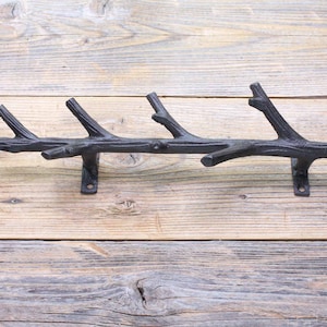 Wall Mount Tree Branch Hooks, Cast Iron Branch Hat, Coat or Jewelry ...