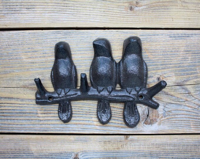 Cast Iron Bird Key Rack, Entryway Key Holder for Wall - Etsy