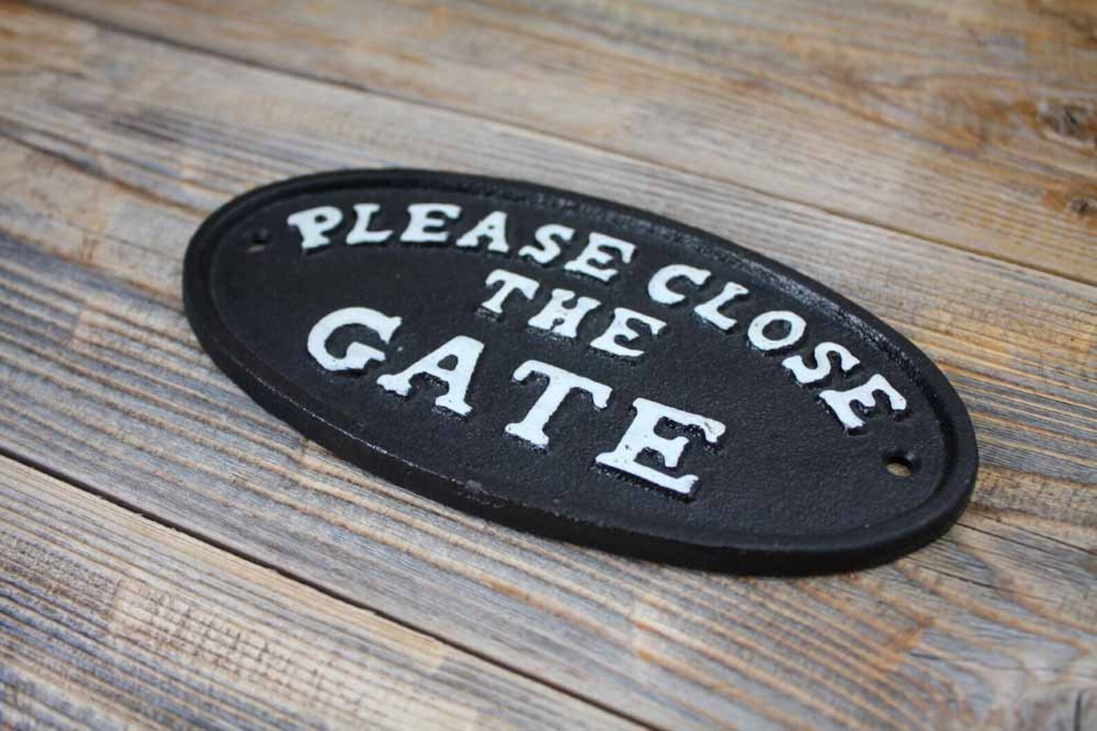 Please Close the Gate Sign Cast Iron Garden Gate Sign | Etsy