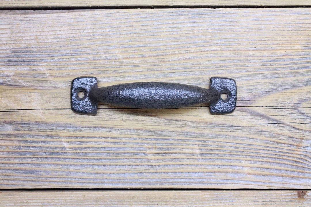 Rustic Cast Iron Handle, Simple Cast Iron Pull, Shed, Door or Dresser ...
