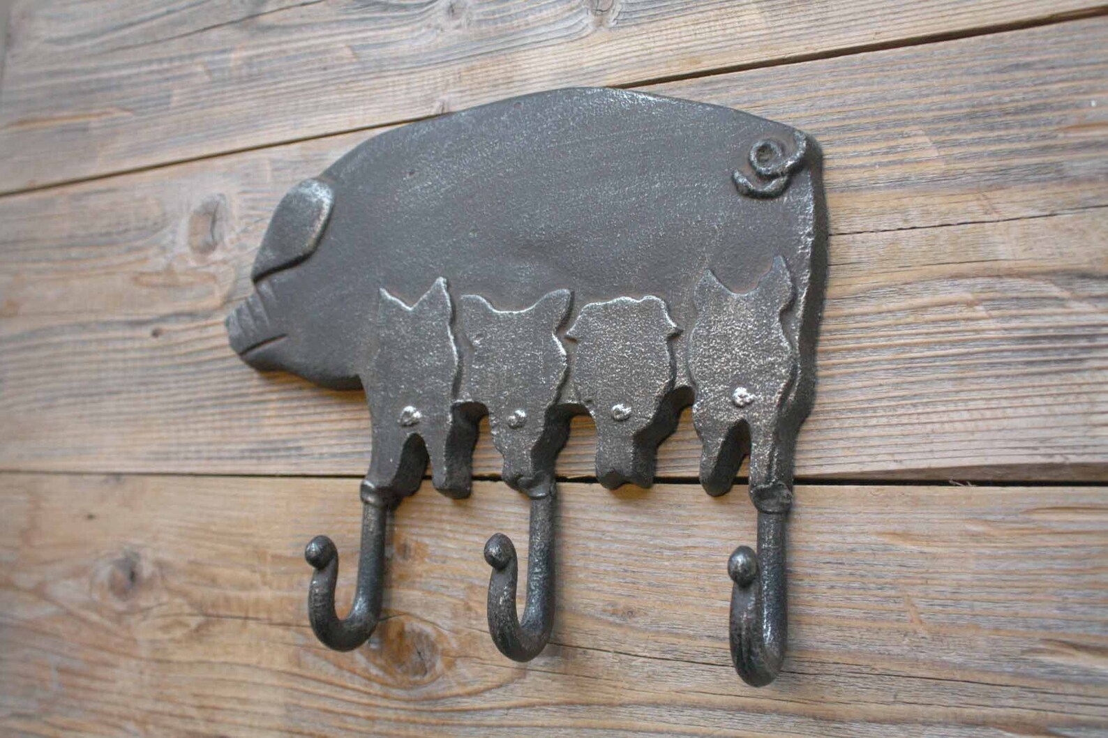 Rustic Farmhouse Pig Hooks Cast Iron Farm Kitchen Hook | Etsy