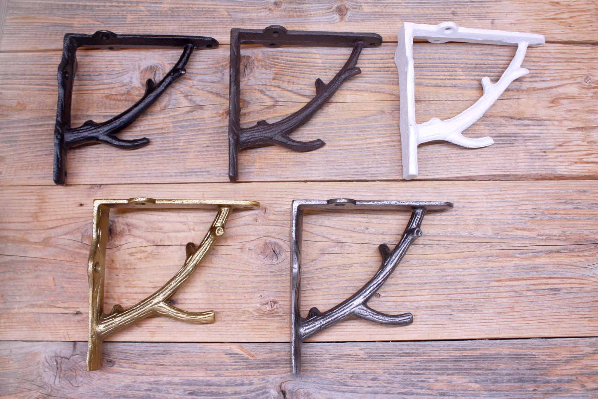 Black Tree Branch Shelf Brackets Cast Iron Shelf Supports - Etsy Canada