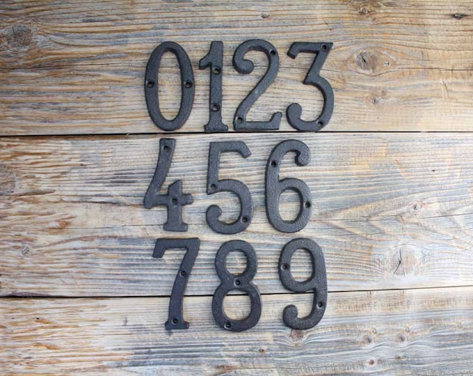 Old VINTAGE METAL NUMBERS Industrial House Numbers instant Download ...