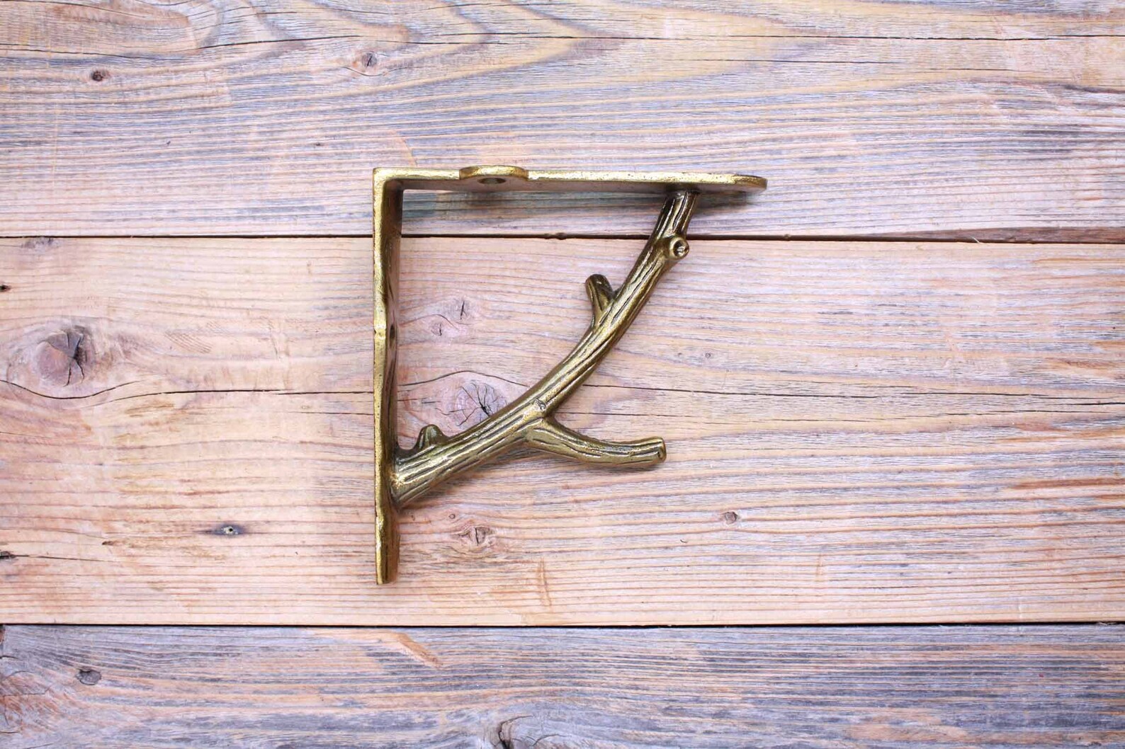 Gold Tree Branch Shelf Bracket Cast Iron Shelf Supports - Etsy
