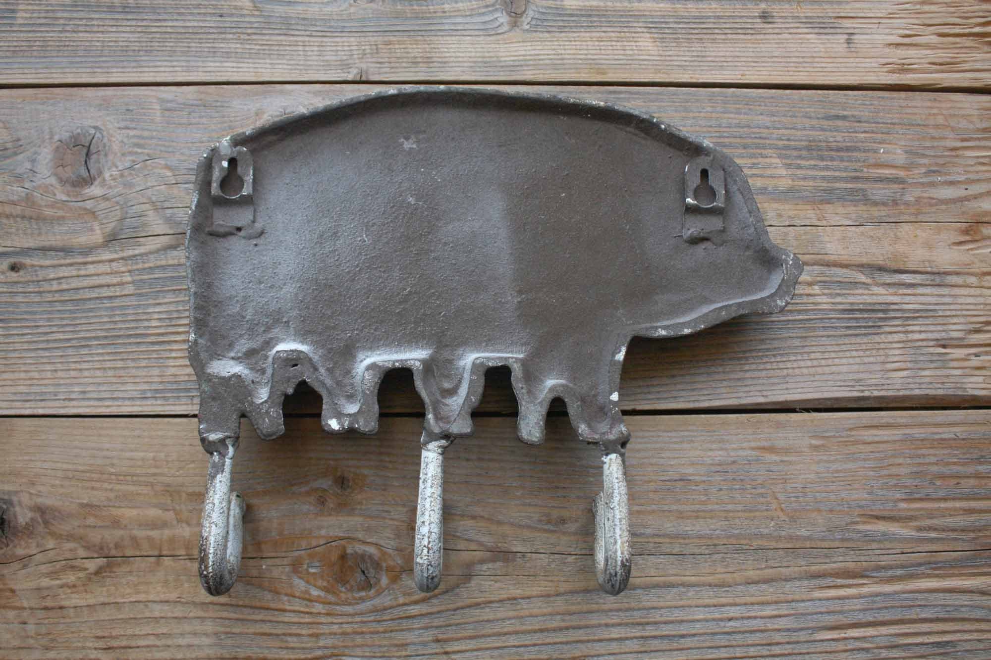 Rustic Farmhouse Pig Hooks Cast Iron Farm Kitchen Hook | Etsy