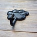 Paw Print Hook Cast Iron Dog or Cat Paw Hook - Etsy