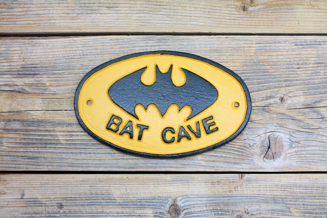 Bat Cave Sign, Man Cave or Kids Room Cast Iron Sign - Etsy