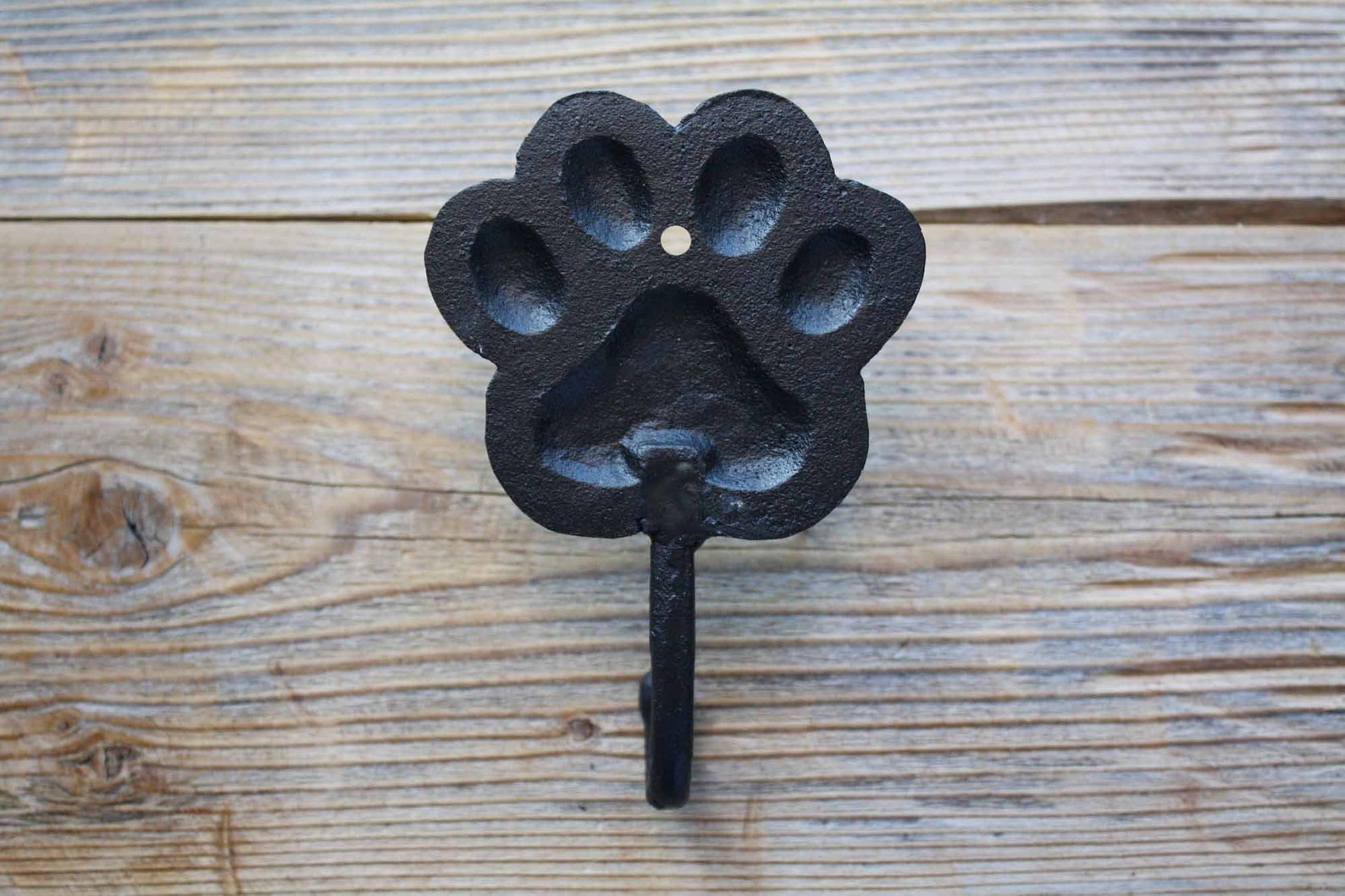 Paw Print Hook, Cast Iron Dog or Cat Paw Hook - Etsy