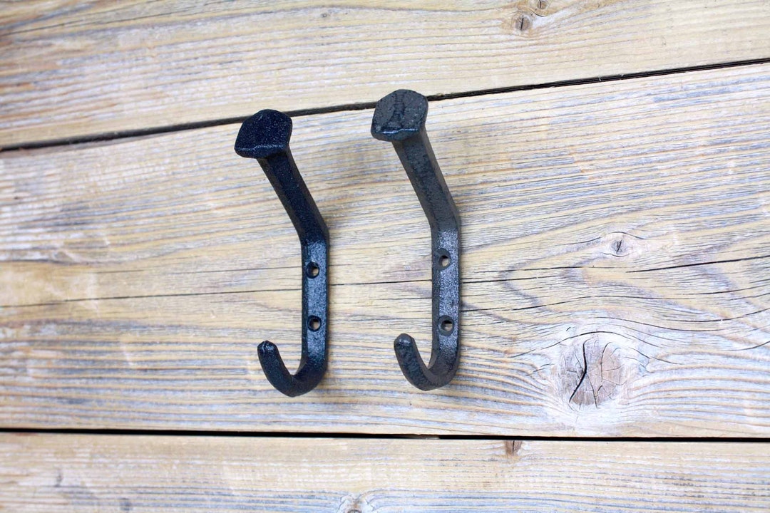 Rustic Nail or Railroad Spike Hook, Cast Iron Railway Coat Hook - Etsy