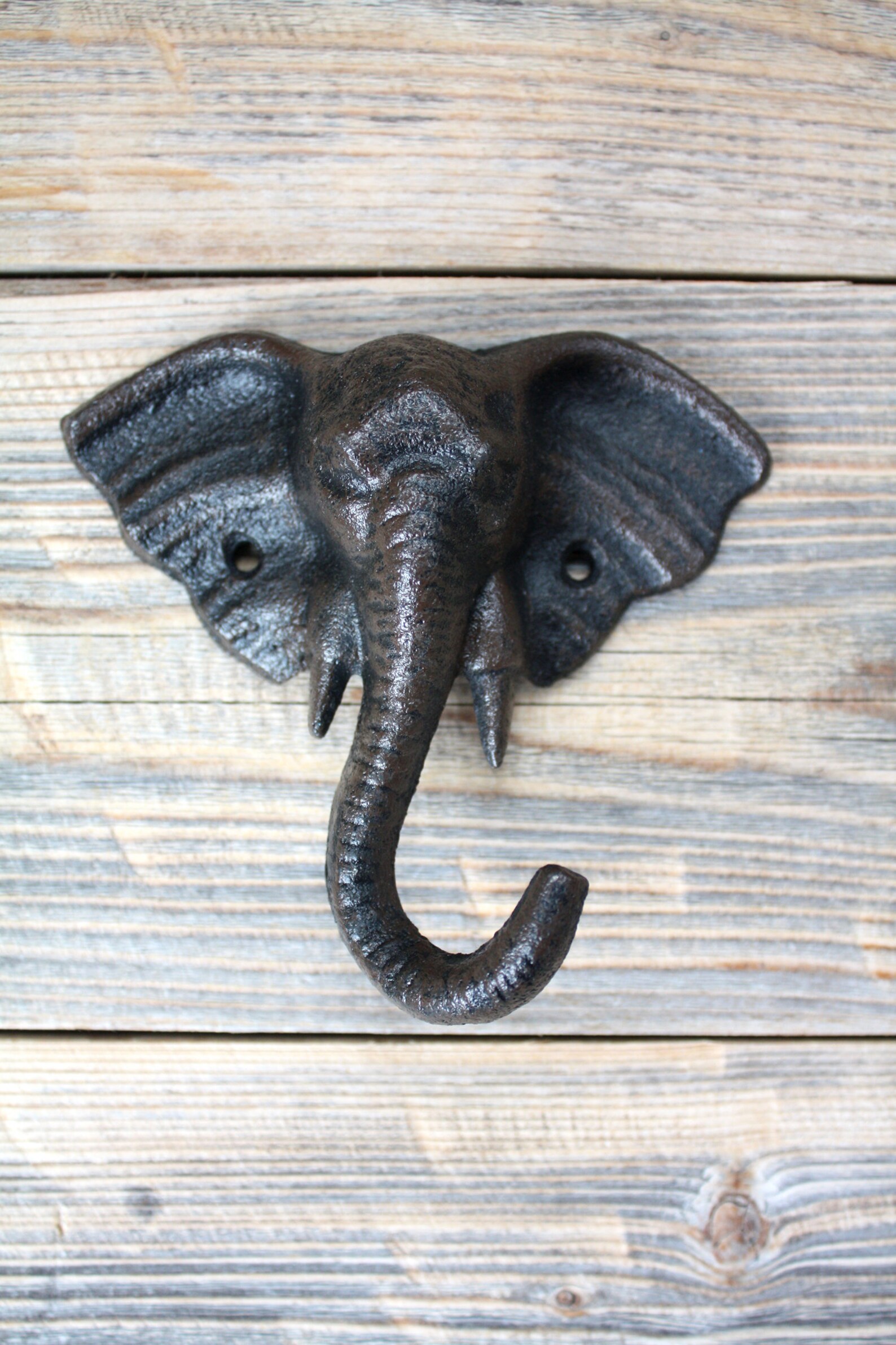 Elephant Head Hook Single Cast Iron Elephant Hook | Etsy UK