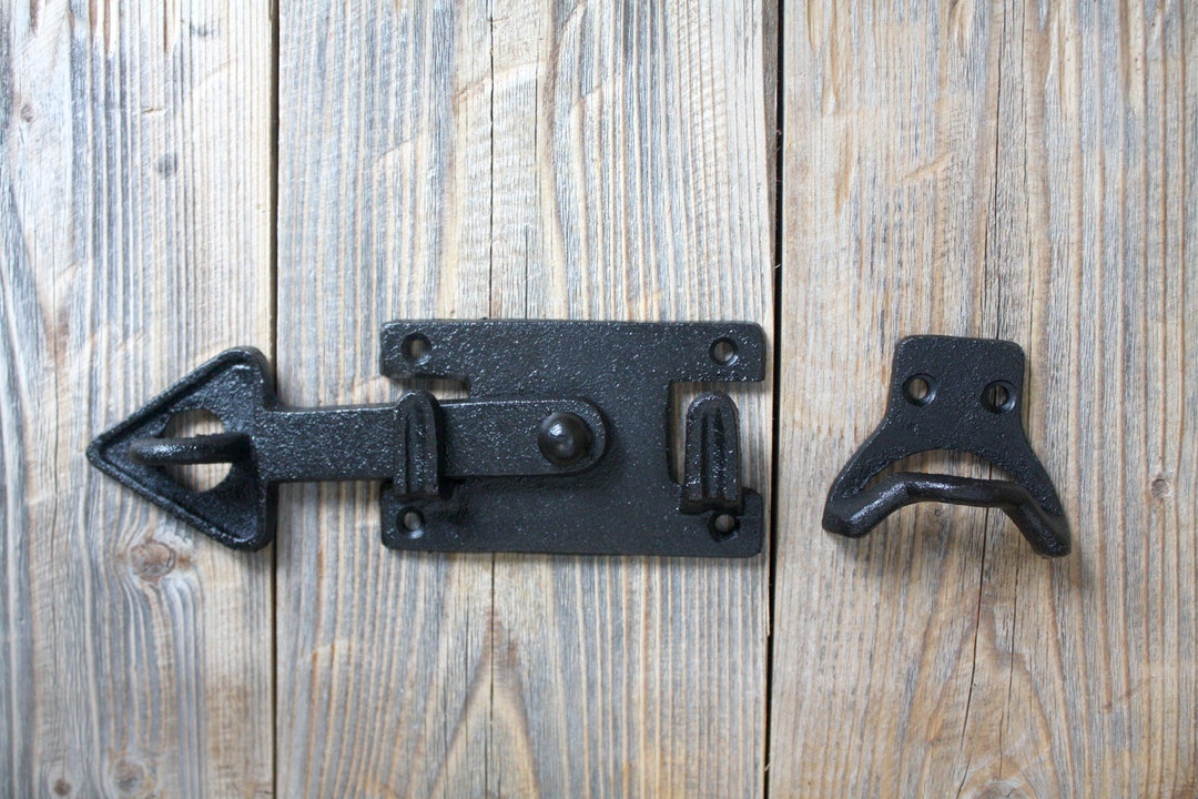 Arrowhead Cast Iron Gate Latch or Door Latch, Garden Gate Lock - Etsy