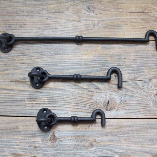Hook and Eye Gate Latch Cast Iron Eyelet Door Latch - Etsy