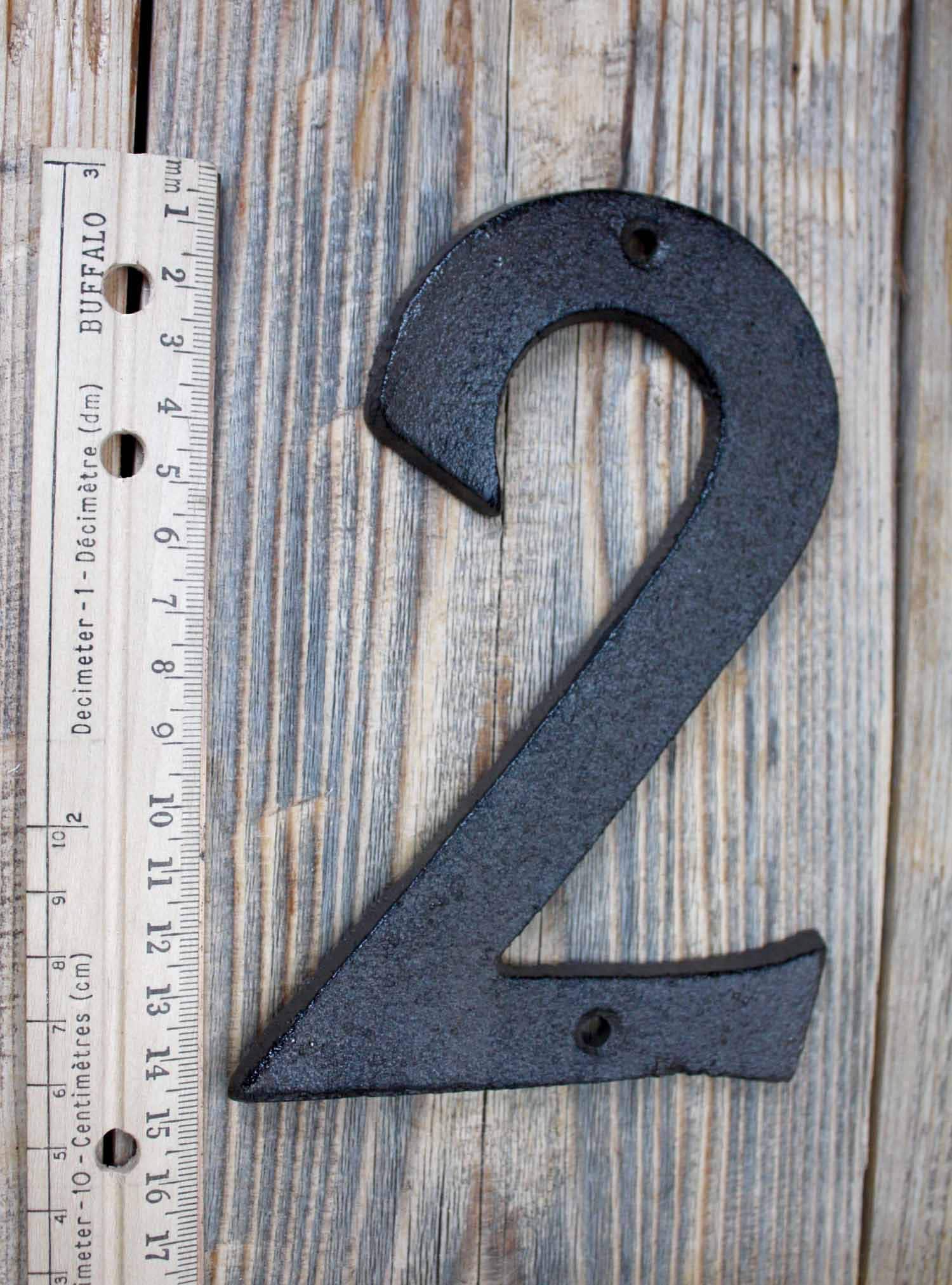 Cast Iron House Numbers Two 2 - Etsy
