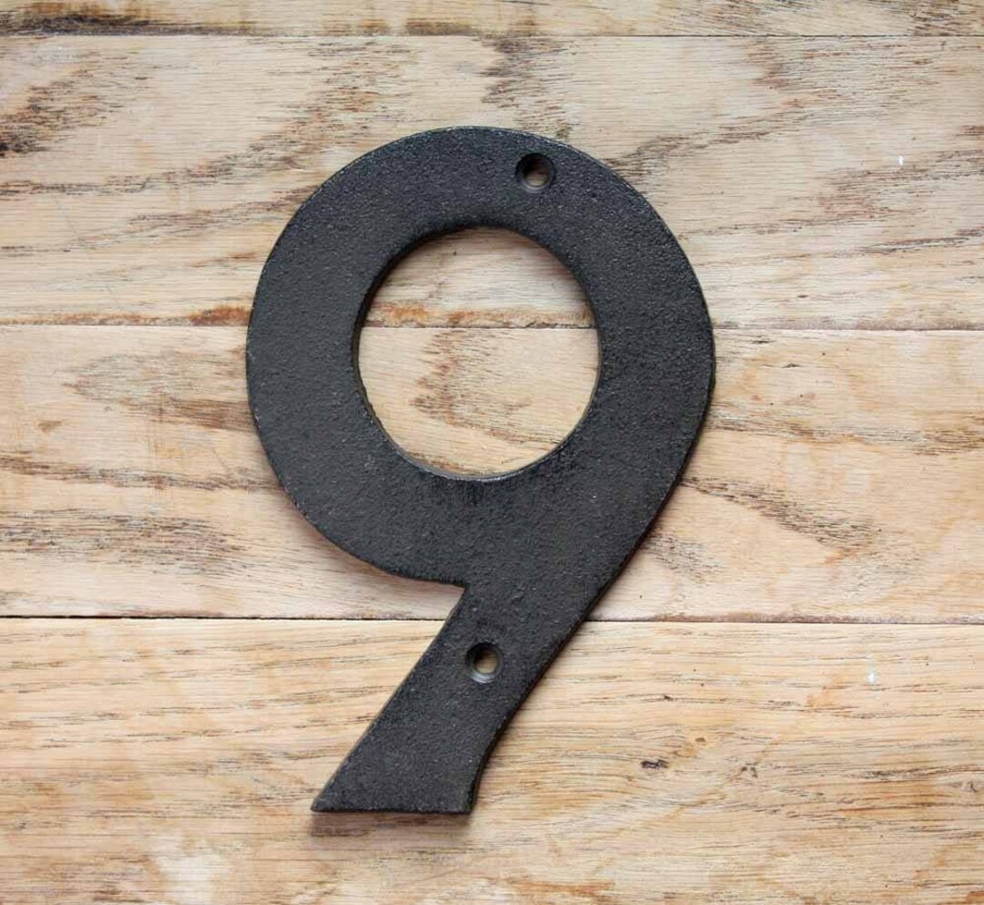Cast Iron House Number, Number Nine (9) - Etsy