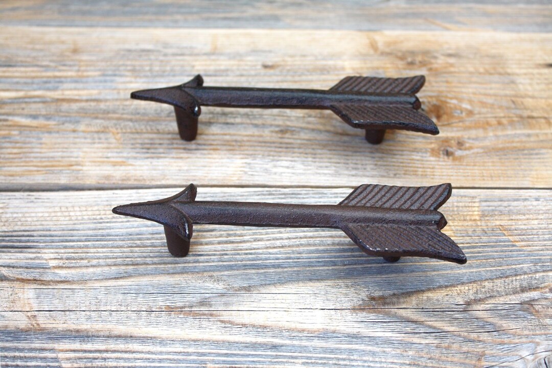 Cast Iron Arrow Handle, Arrow Dresser Handles - Etsy