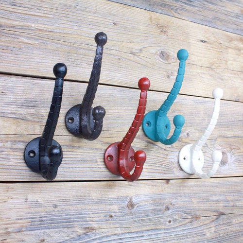 Cast Iron Double Coat Hook Classic Wall Hook - Etsy