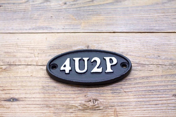 4U2P Cast Iron Funny Bathroom Sign or Plaque | Etsy