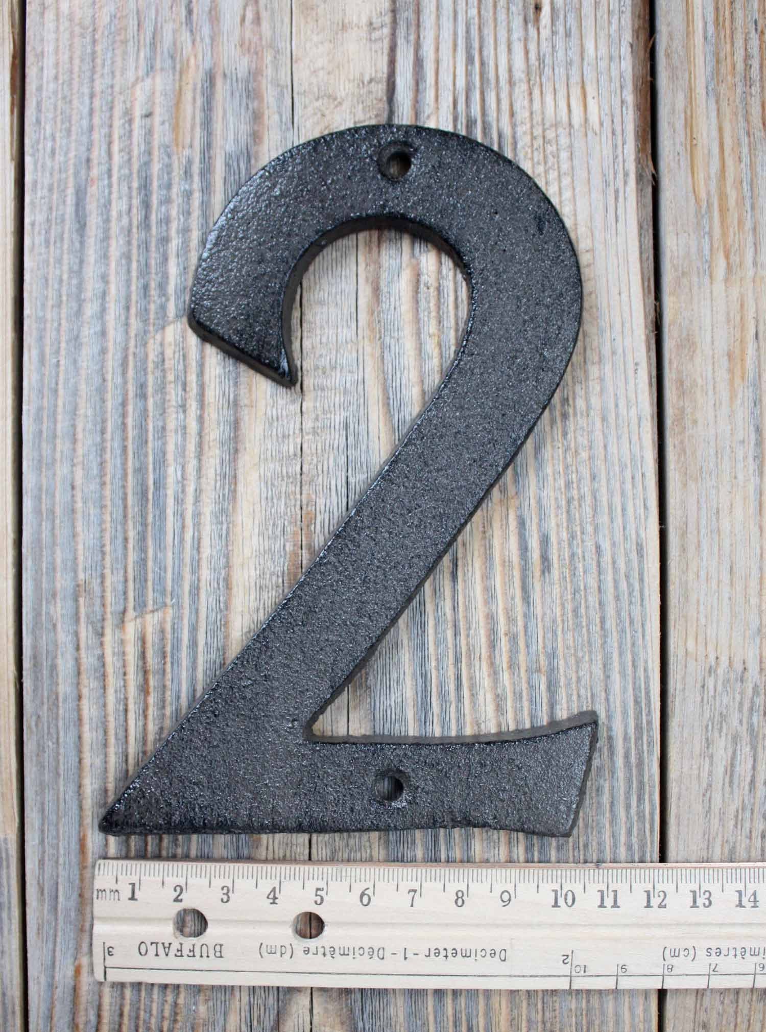 Cast Iron House Numbers Two 2 - Etsy