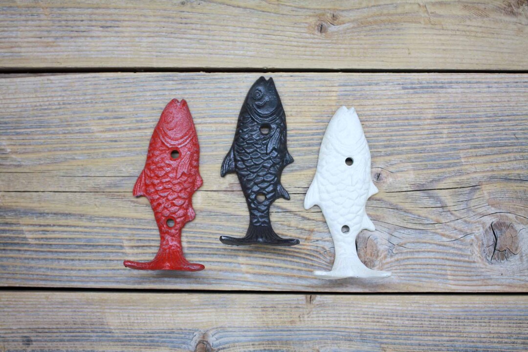 Fish Wall Hook, Cast Iron Fish Coat Hook - Etsy