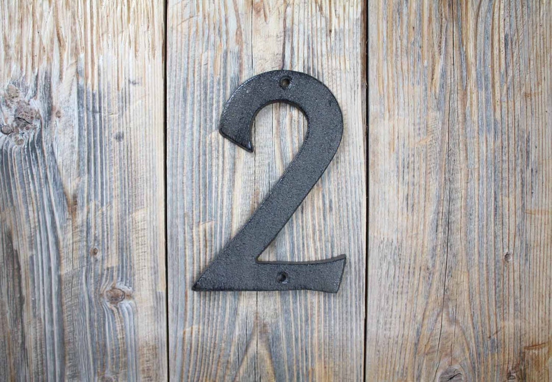 Cast Iron House Numbers Two 2 - Etsy