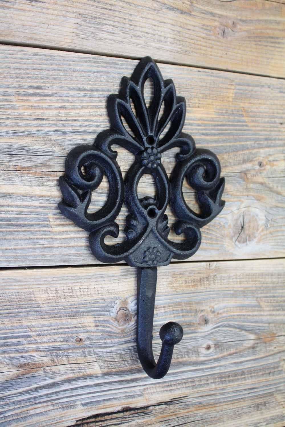 Ornate Coat Hook Cast Iron Decorative Coat Hanger Antique | Etsy