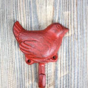 Cute Sitting Bird Hook, Cast Iron Bird Coat Hook - Etsy