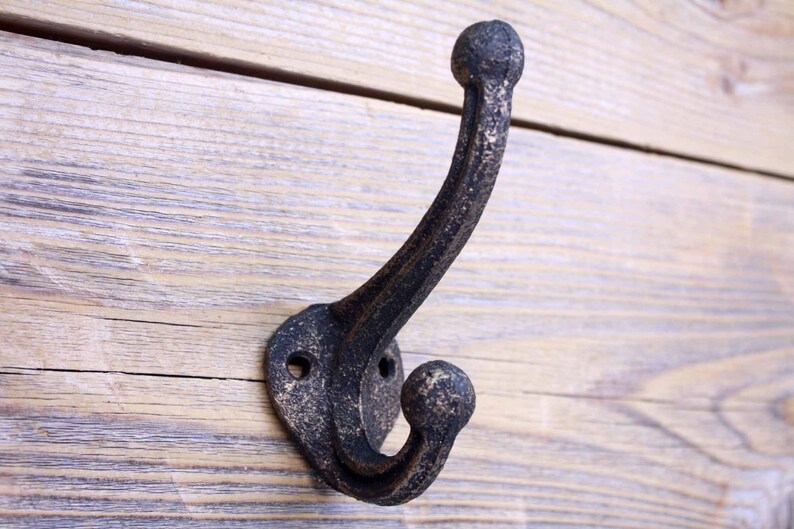 Cast Iron Double Coat Hook Classic Wall Hook - Etsy