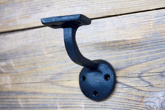 Black Handrail Bracket Cast Iron Railing or Banister Hardware - Etsy