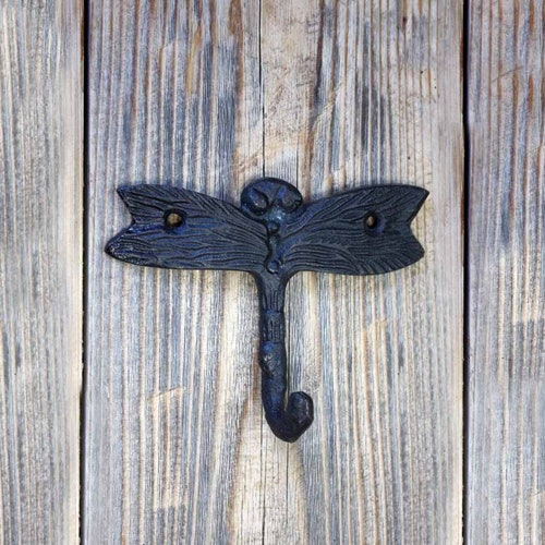 Vintage Style Cast Iron Dragonfly Rustic School Coat Hook Wall - Etsy